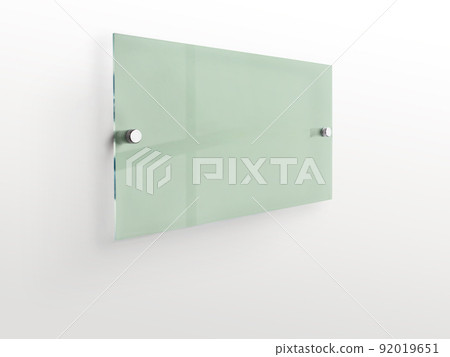 Blank reseda transparent rectangle glass office... - Stock Illustration ...