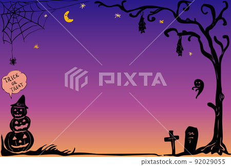 Halloween decoration frame color - Stock Illustration [92029055] - PIXTA