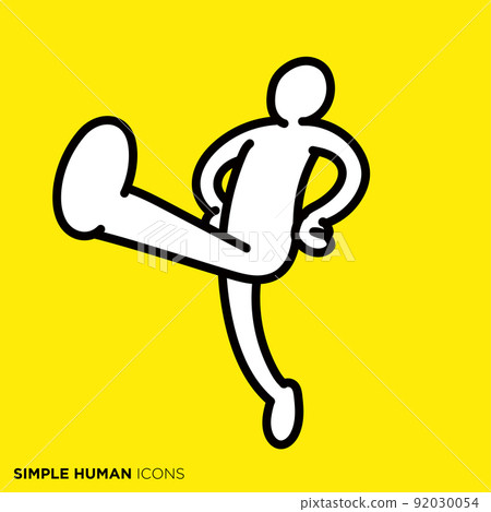 Simple human icon series "Line Dance" - Stock Illustration [92030054 ...