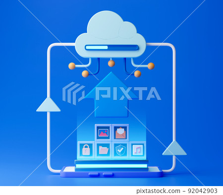 3d rendering concept cloud computing technology. - Stock Illustration [92042903] - PIXTA