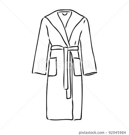 Bath robe, robe for the shower, bathrobe,... - Stock Illustration [92045984] - PIXTA