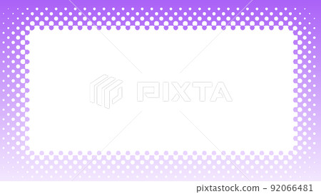 Purple dot gradation frame 16: 9 - Stock Illustration [92066481] - PIXTA