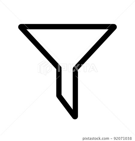 Simple filtering icon. Filter mark. - Stock Illustration [92071038] - PIXTA