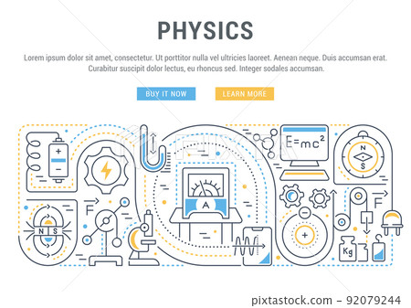 Vector Banner of the Physics. - Stock Illustration [92079244] - PIXTA