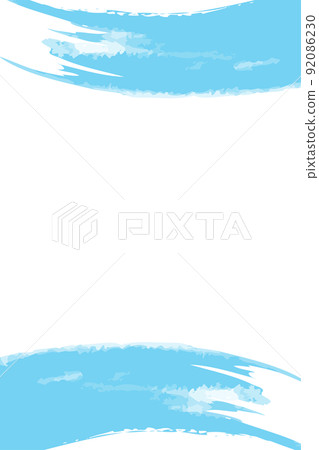 Background brush watercolor blue line frame - Stock Illustration ...