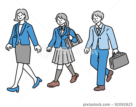Illustrations for commuting to work or school... - Stock Illustration ...
