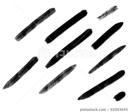 black ink line stroke doodle freehand sketch...-插圖素材 [92093645] - PIXTA圖庫