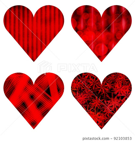 Heart-shaped icons, textured heart marks,... - Stock Illustration ...