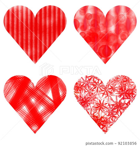 Heart-shaped icons, textured heart marks,... - Stock Illustration ...