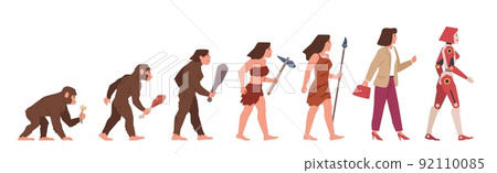 Woman evolution. Female development stages,... - Stock Illustration ...