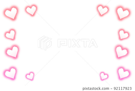 Pixel art_shining heart frame (red) - Stock Illustration [92117923] - PIXTA