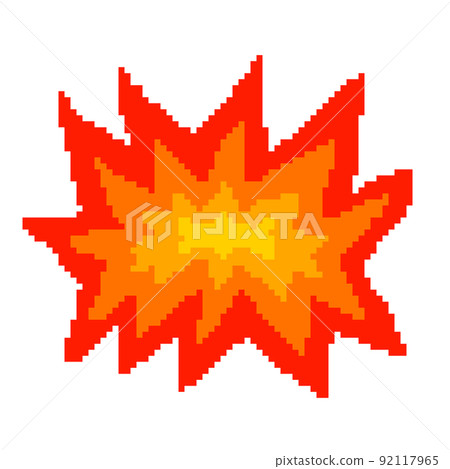 Pixel art explosion - Stock Illustration [92117965] - PIXTA