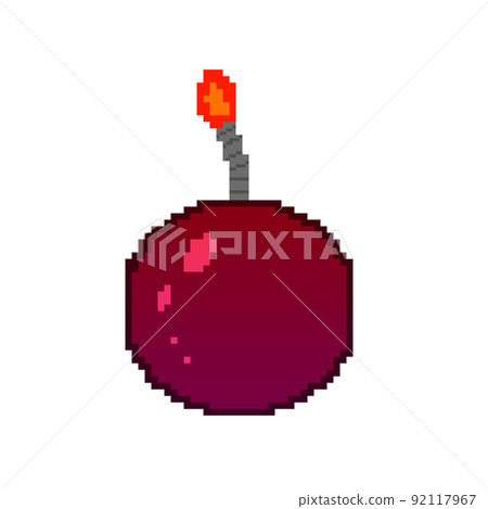 Pixel art_bomb (red) - Stock Illustration [92117967] - PIXTA