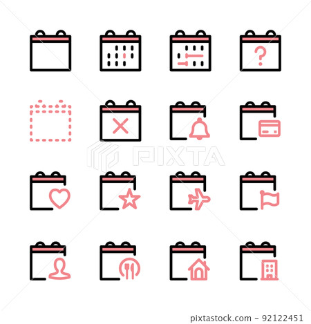 Calendar Various UI icon sets - Stock Illustration [92122451] - PIXTA