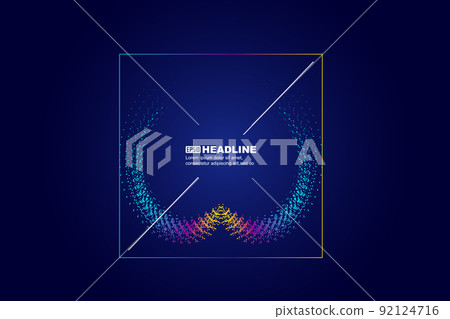 Colored spiral wire particles, abstract science... - Stock Illustration ...