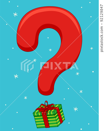 Question Mark Christmas Gift Illustration - Stock Illustration ...