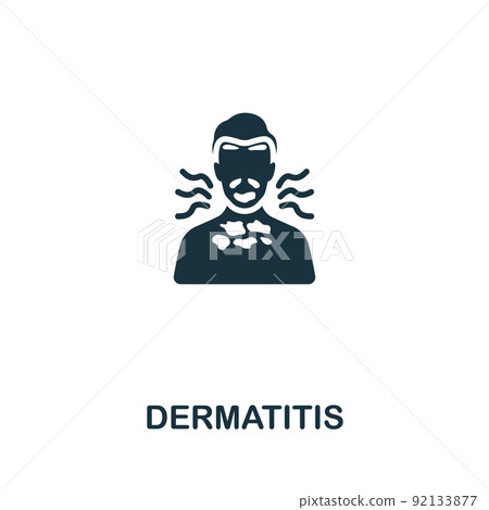 Dermatitis icon. Monochrome simple Allergy icon... - Stock Illustration ...