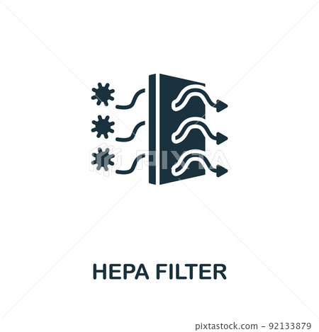 Hepa Filter icon. Monochrome simple Allergy... - Stock Illustration ...