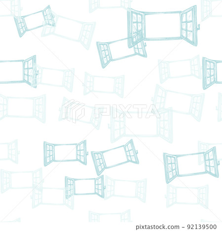 Windows engraved seamless pattern. Retro frame... - Stock Illustration ...