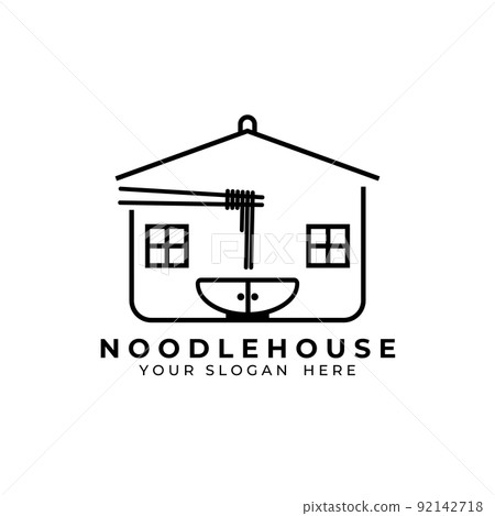 Noodle logo vector illustration design, noodle... - Stock Illustration ...
