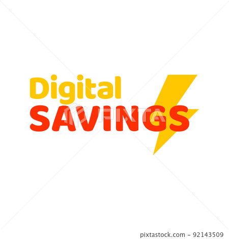 Phrase Digital SAVINGS, vector illustration - Stock Illustration ...