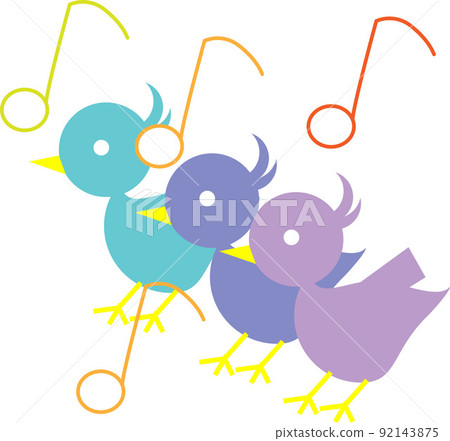 Humming icon illustrations of colorful little... - Stock Illustration ...