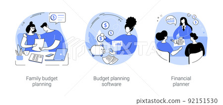Budget planning isolated cartoon vector... - Stock Illustration ...