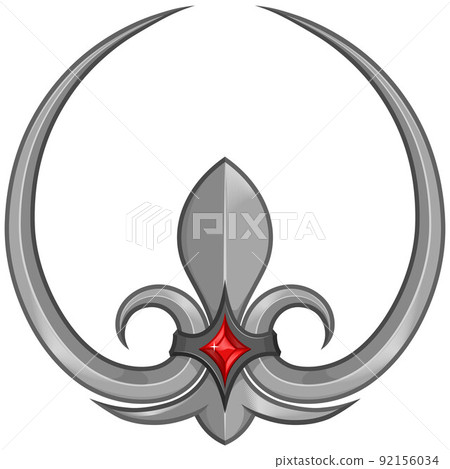 Medieval fleur lis symbol-插圖素材 [92156034] - PIXTA圖庫