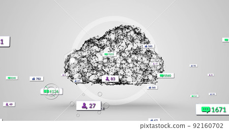 Image of loading ring over media icons and... - Stock Illustration [92160702] - PIXTA