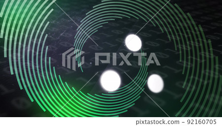 Image of loading ring over binary coding - Stock Illustration [92160705] - PIXTA