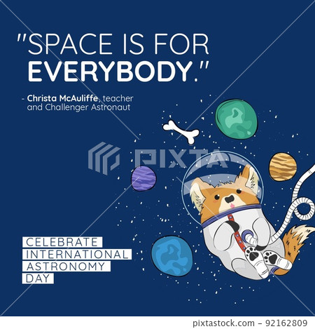 Image of space is for everybody over navy... - Stock Illustration ...