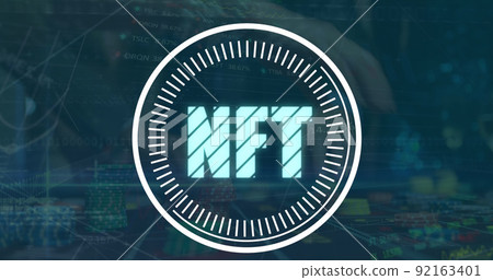 Image of scope scanning with nft text over data... - Stock Illustration [92163401] - PIXTA