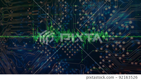 Image of financial data processing over... - Stock Illustration ...