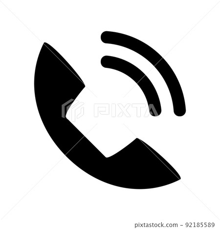 Phone silhouette icon - Stock Illustration [92185589] - PIXTA