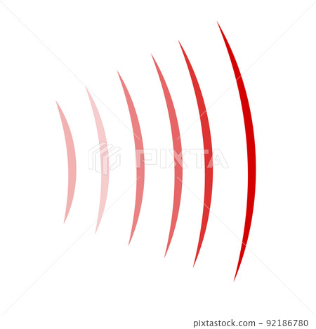 Red sound wave wavelength - Stock Illustration [92186780] - PIXTA
