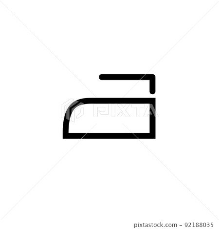 A simple ironing icon. Cleaning clothes. vector. - Stock Illustration ...