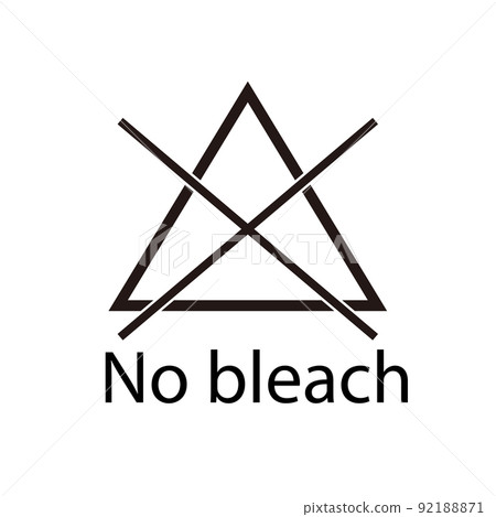 No bleaching sign. Washing symbol. vector. - Stock Illustration ...
