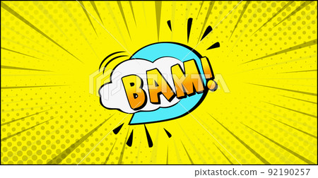 Comic lettering BAM on white background - Vector - Stock Illustration ...