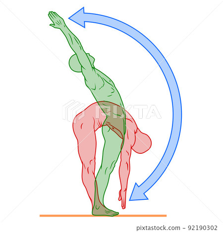 Human body figure doing exercise - Stock Illustration [92190302] - PIXTA