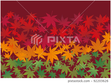 Autumn leaves Japanese style background - Stock Illustration [92203626 ...