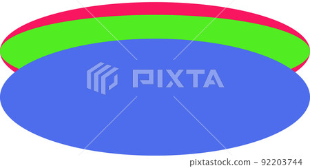 Blue oval frame material on white background - Stock Illustration ...