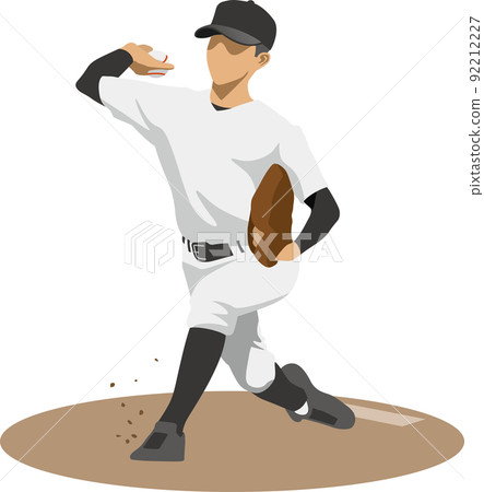 Image illustration of a pitcher (baseball player) - Stock Illustration ...