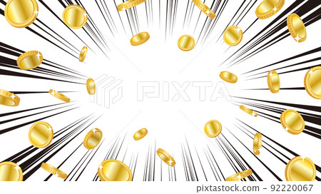 Background illustration of coins popping out... - Stock Illustration ...