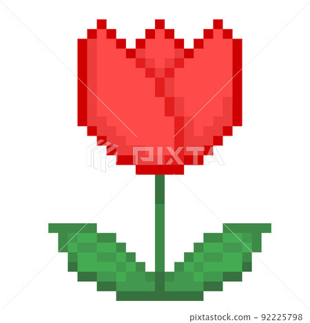 Tulip pixel illustration - Stock Illustration [92225798] - PIXTA