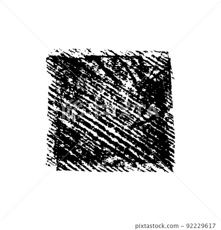 Black rough edge square isolated on white. - Stock Illustration ...