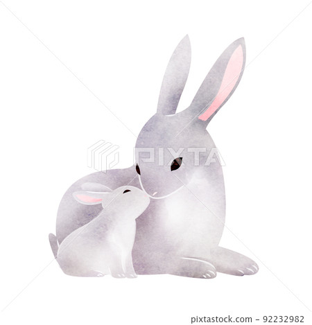 Rabbit parent and child - Stock Illustration [92232982] - PIXTA