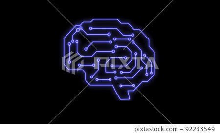 Technology brain background concept. Digital... - Stock Illustration ...