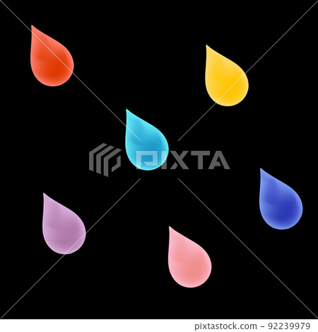 Multicolor Drops-插圖素材 [92239979] - PIXTA圖庫