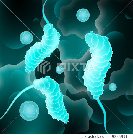 Abstract bacteria cells - Stock Illustration [92259913] - PIXTA