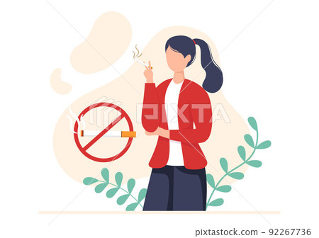 Stop Smoking or No Cigarettes for Fight Against... - Stock Illustration ...